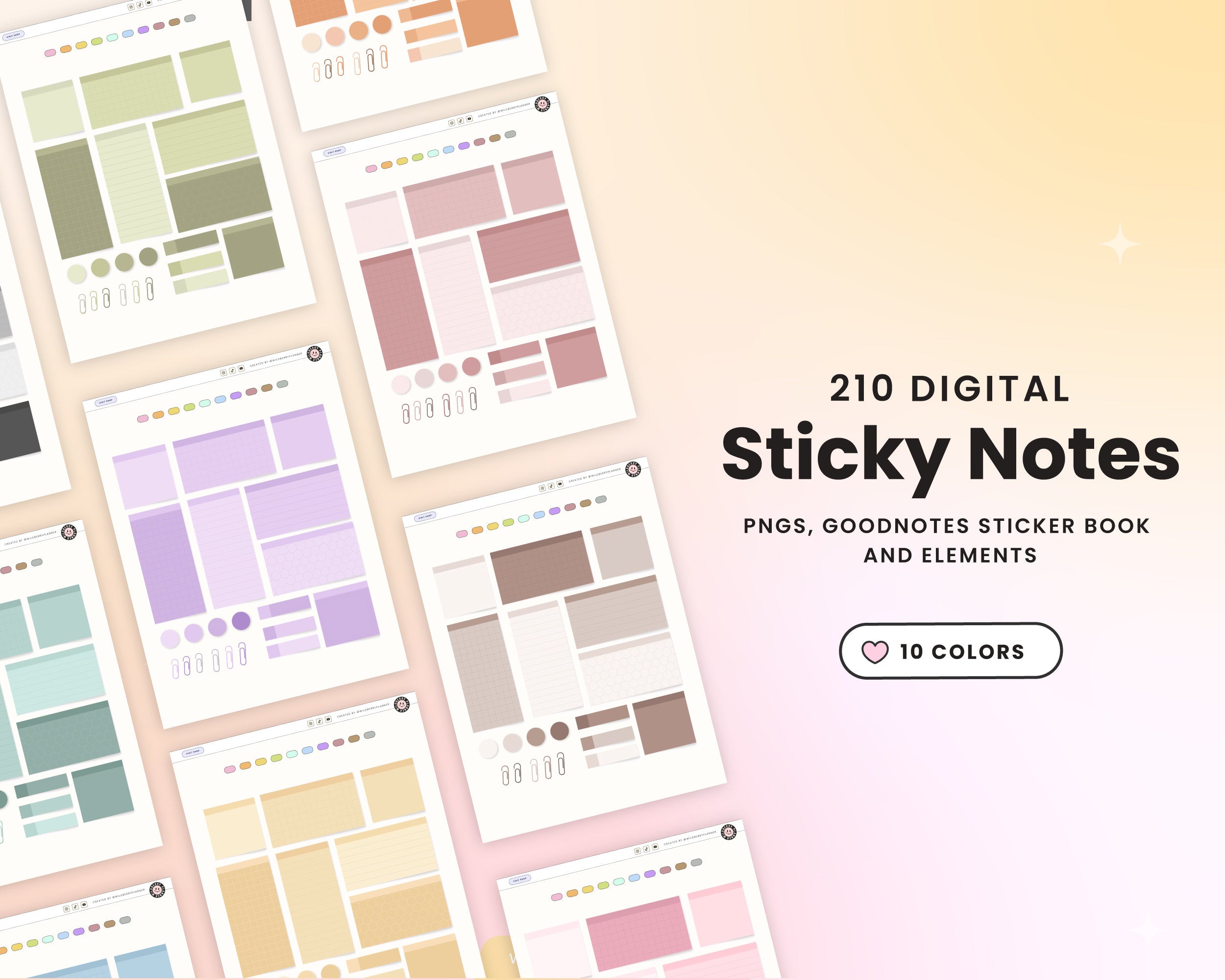 Digital Sticky Notes – WildberryPlanner